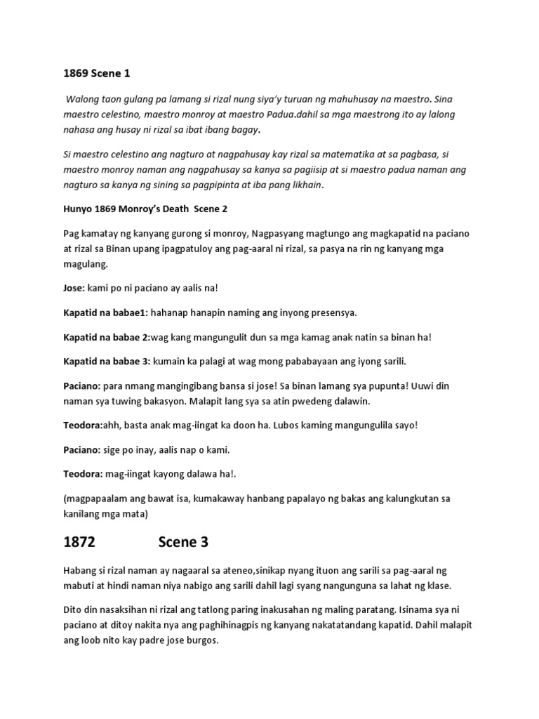 Rizal Script Full | PDF