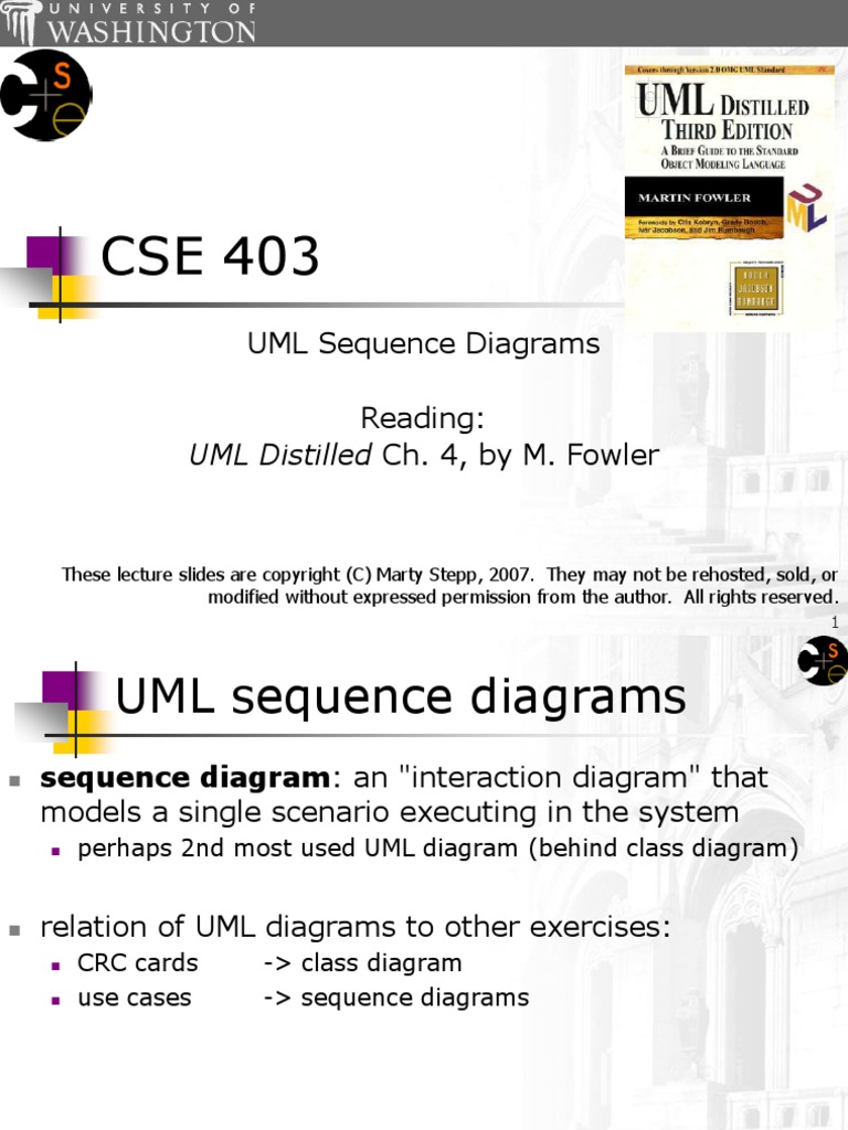 Uml Sequence Diagrams Reading Uml Distilled Ch 4 By M Fowler Pdf Control Flow Use Case 
