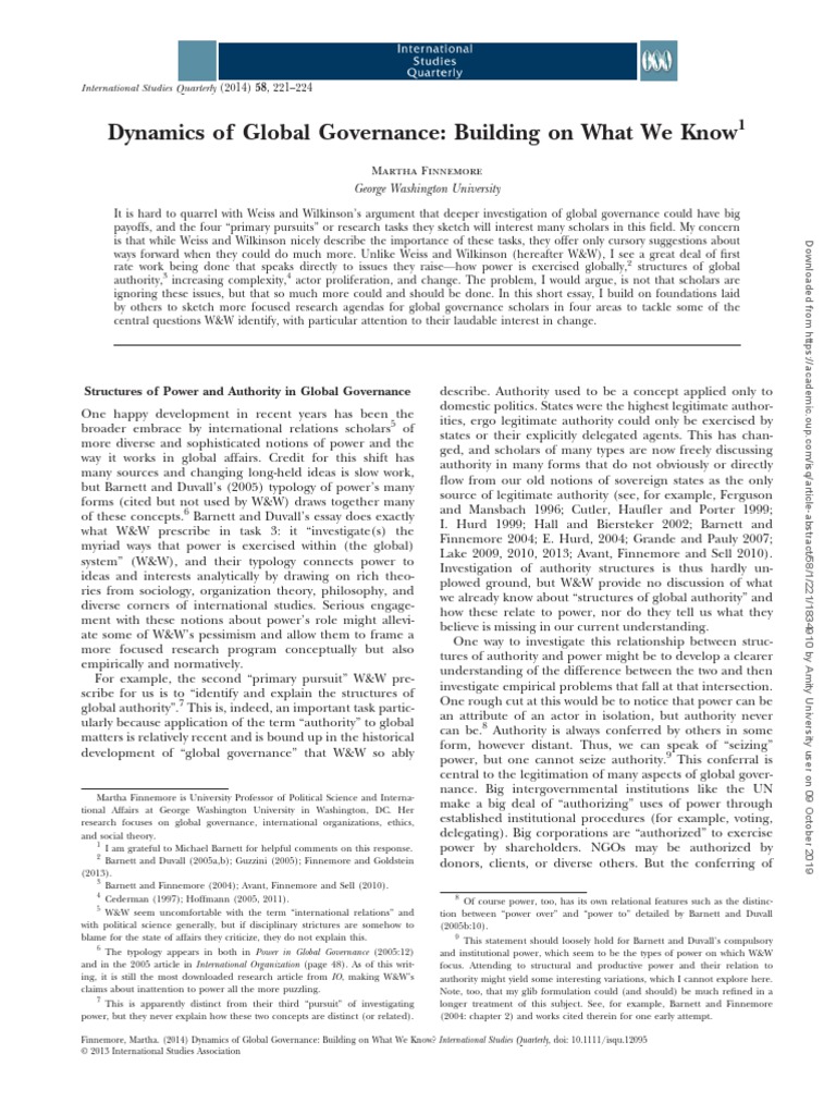 Norm Building 1 | PDF | Global Governance | Governance