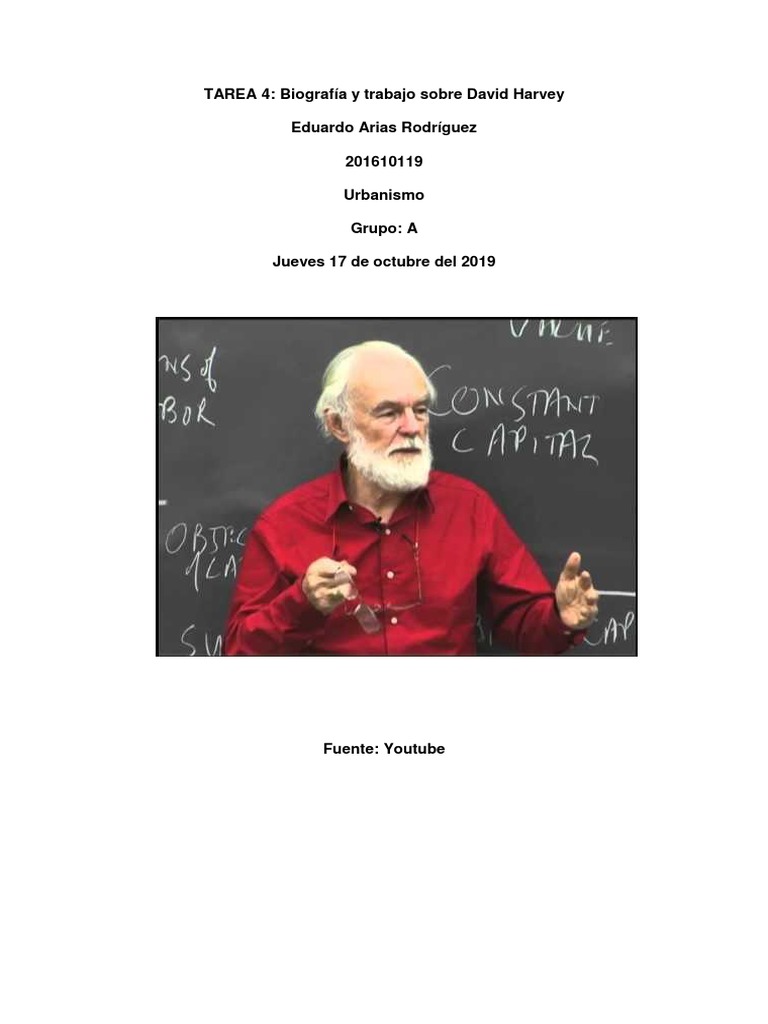 Biografía de David Harvey | PDF | Science | Ciencia filosófica