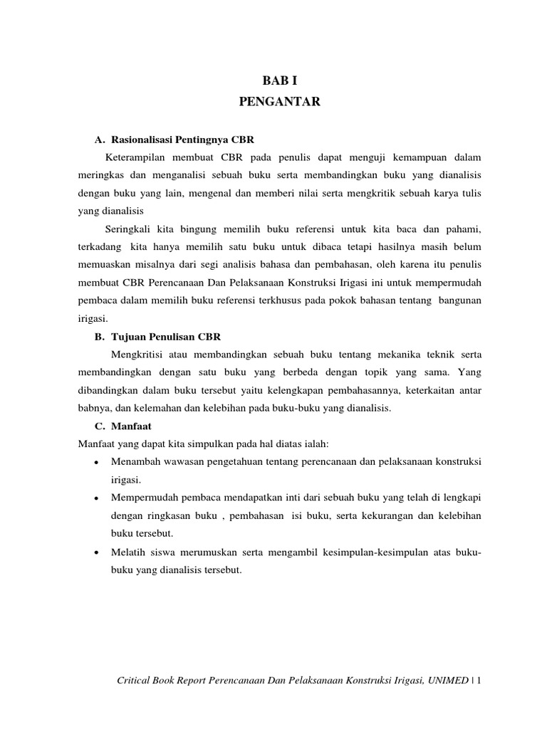 Bab I Pengantar: A. Rasionalisasi Pentingnya CBR | PDF