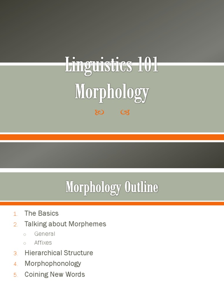 Linguistics Morphology 1 | PDF | Morphology (Linguistics) | Word