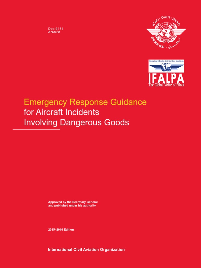 Emergency Response Guidance: for Aircraft Incidents Involving Dangerous ...