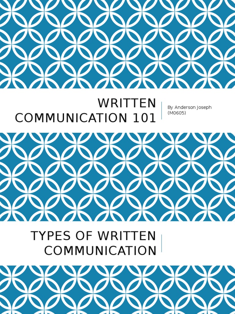Written Communication 101 | PDF | Communication | Semiotics