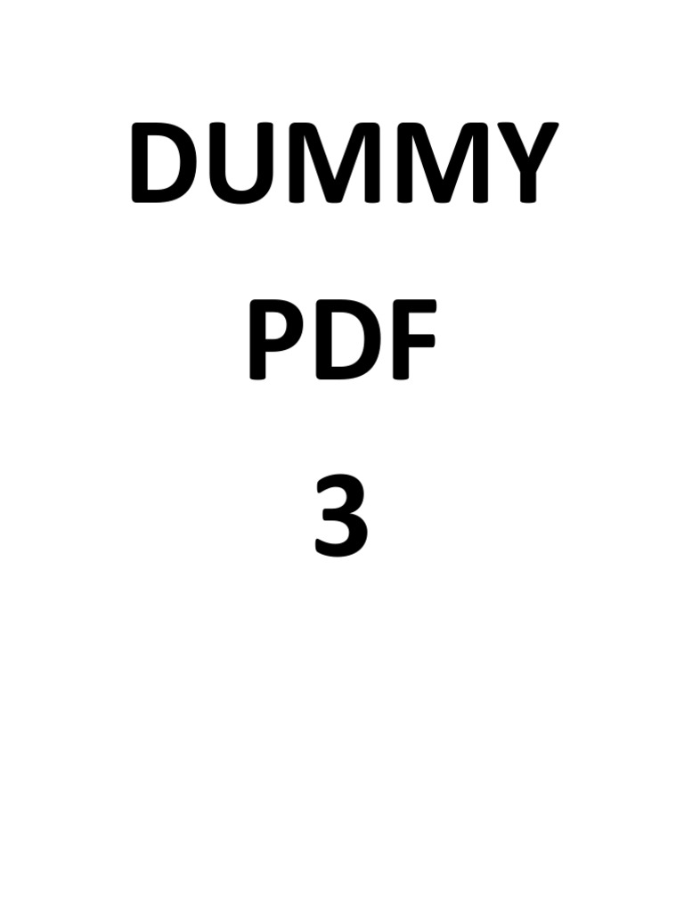 Dummy3 PDF | PDF