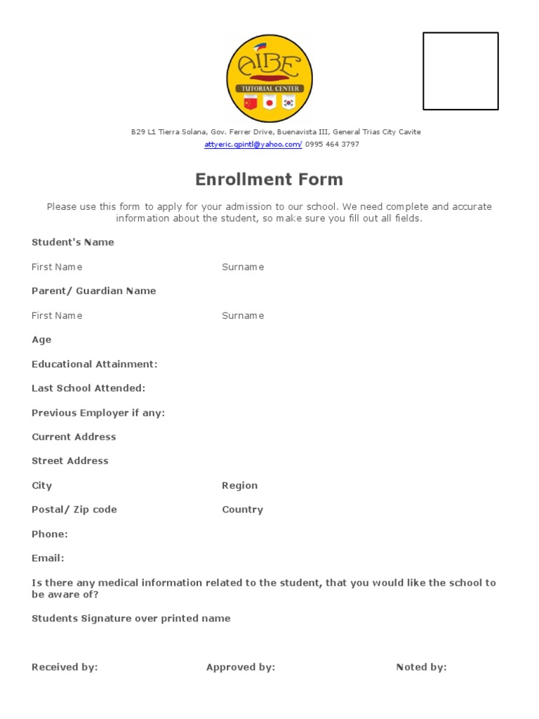 Enrolment Form | PDF