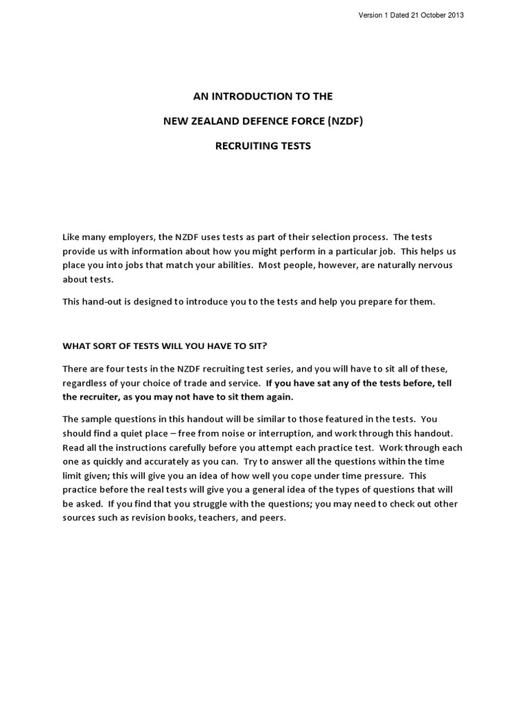 Navy Army Air Force Practice Entry Aptitude Test PDF | PDF