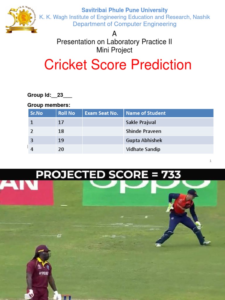 Cricket Score Prediction Using Data Mining and Machine Learning | PDF