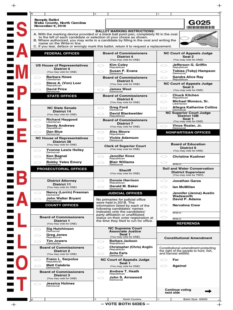 Federal Offices: Ballot Marking Instructions | PDF | Governor ...