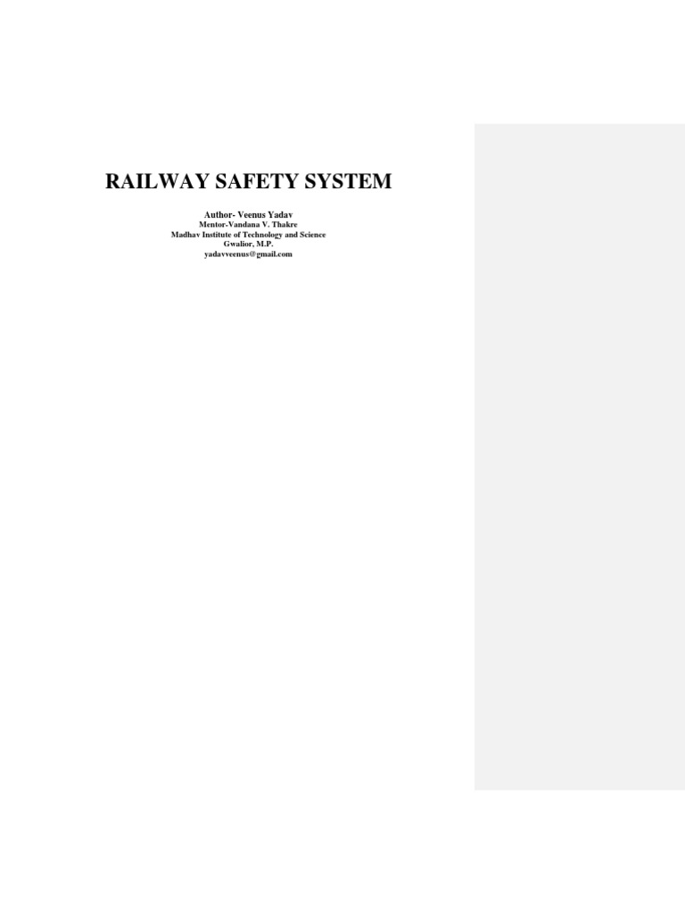 Railway Safety System | PDF | Rail Transport | Relay