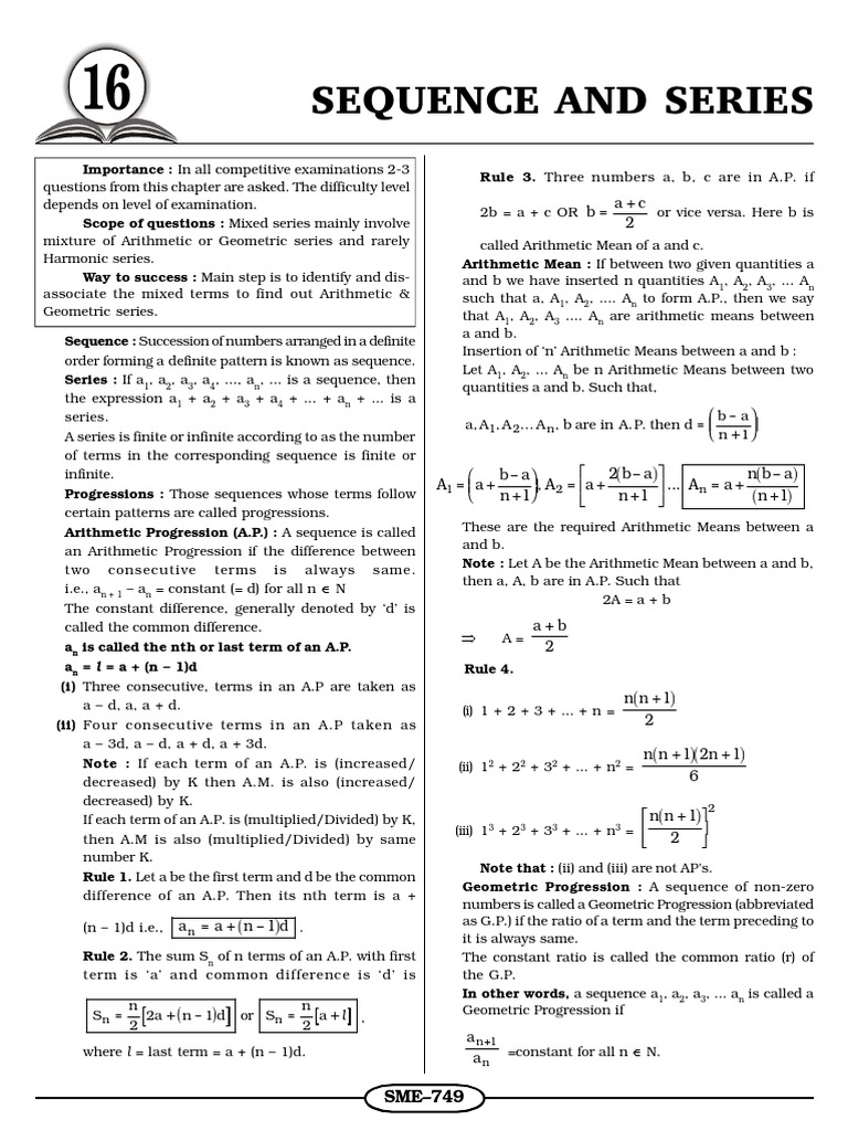 Sequence and Series: F HG I KJ | PDF | Cartesian Coordinate System ...