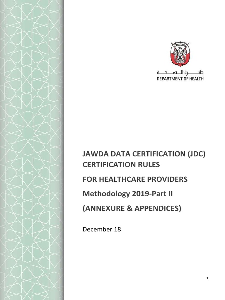 JDC Methodology 2019-Part 2 | PDF | Data Quality | Medical Diagnosis