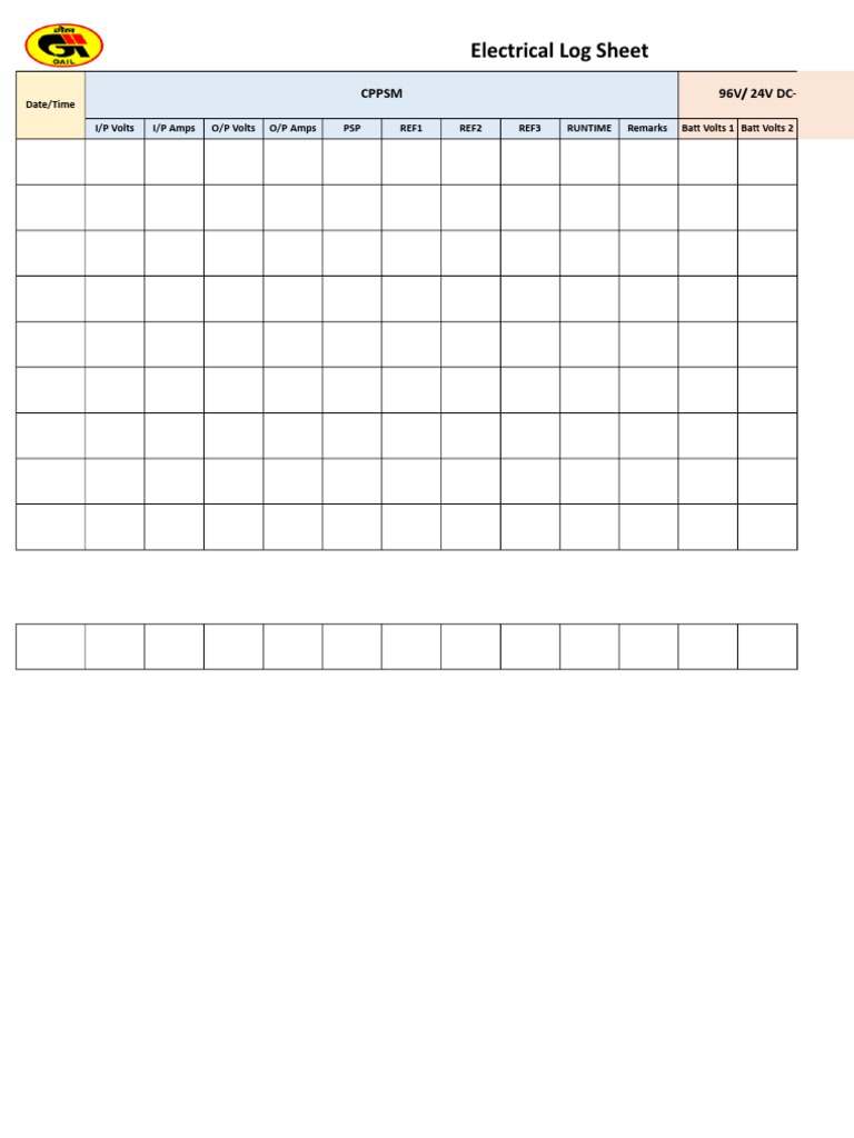 Electrical Log Sheet: CPPSM 96V/ 24V DC-DC Converter | PDF