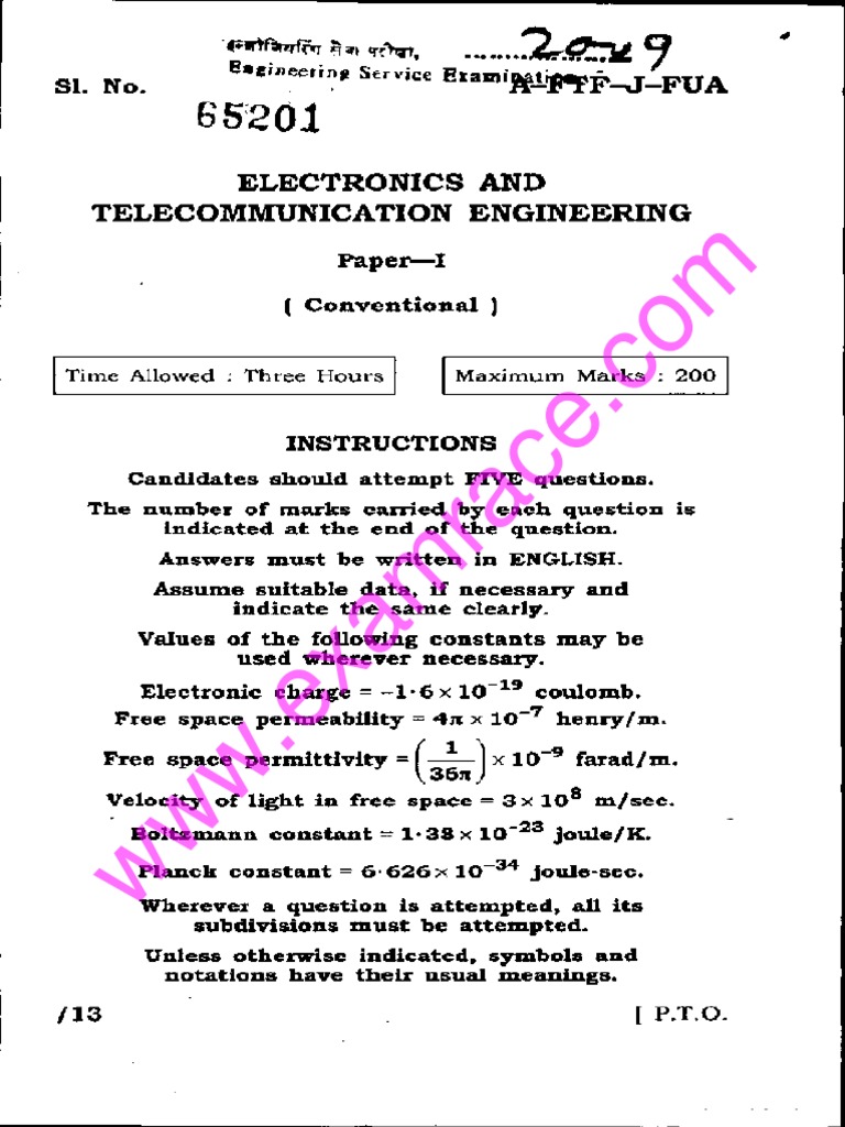 IES Conventional Electronics 2009 | PDF | Antenna (Radio) | Speed Of Light