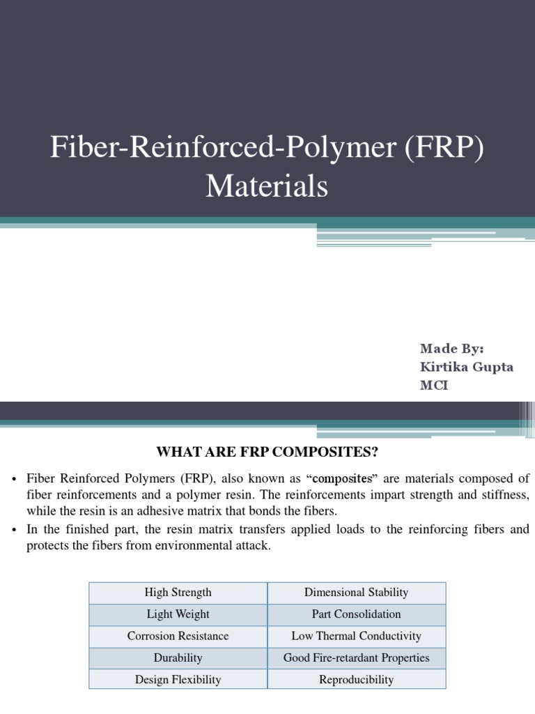 Fiber Reinforced Polymer (FRP) Materials | PDF | Epoxy | Fiberglass