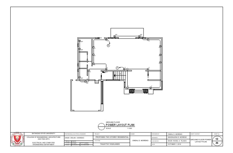 Power Layout Plan: WP WP | Download Free PDF | Computing And ...
