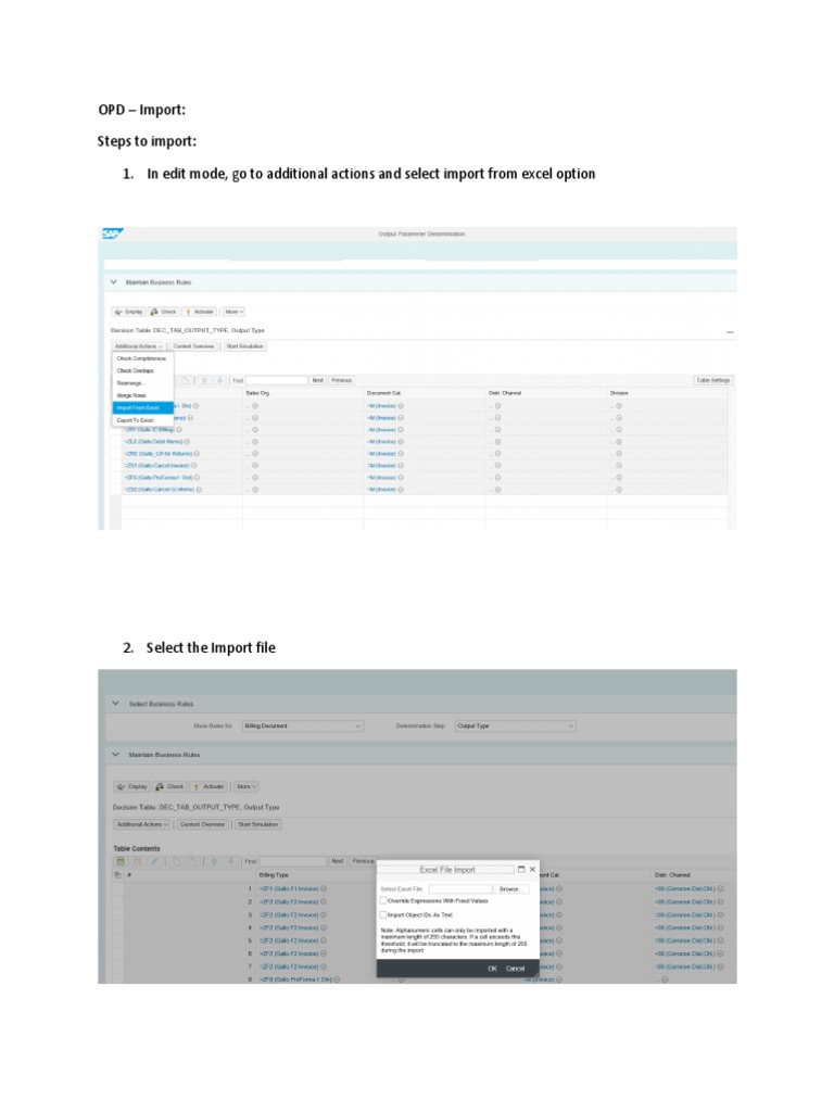 OPD Step by Step Procedure For Importing Data in BRF | PDF