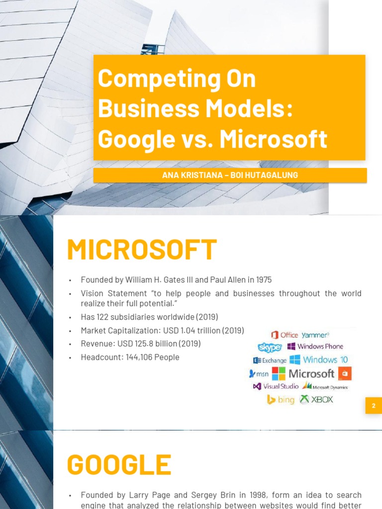 Google vs. Microsoft Business Models Analysis | PDF | Strategic ...