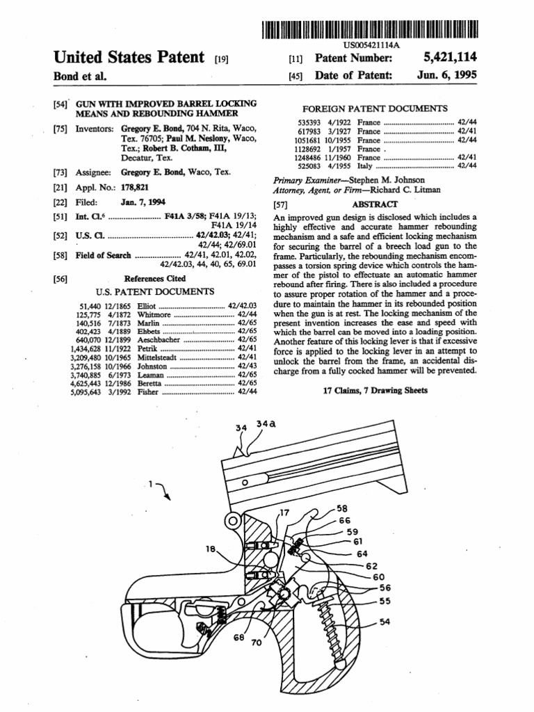 Improved Derringer Hammer Mechanism | PDF | Technology & Engineering ...