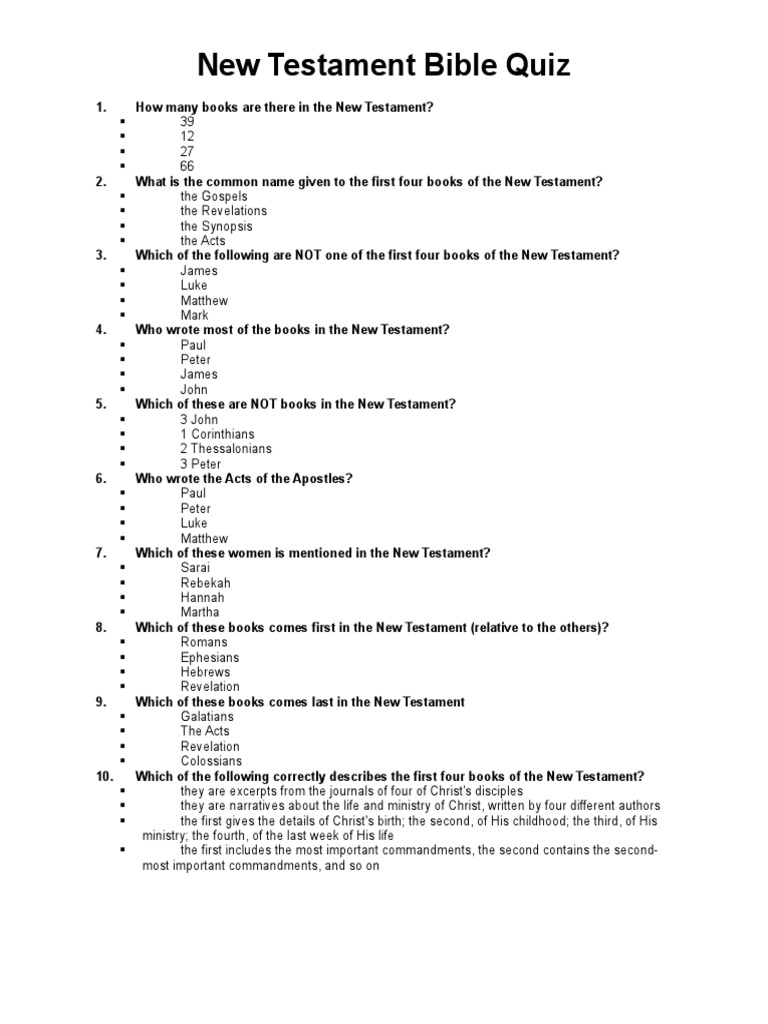 Downloadable Bible Trivia