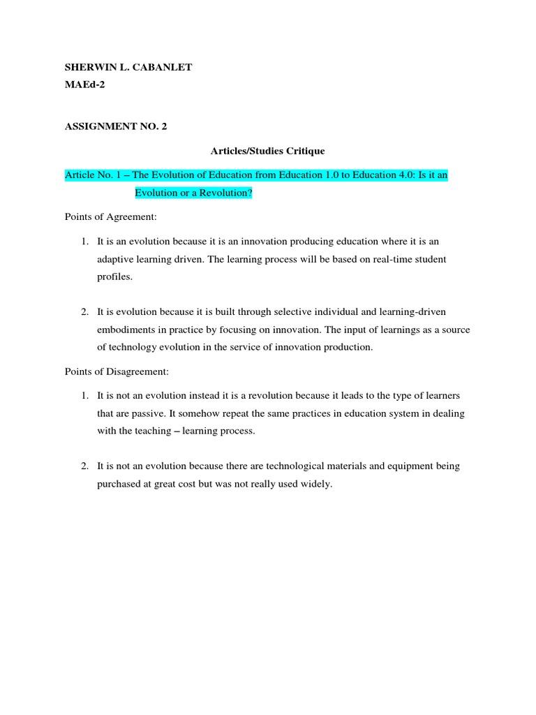 Curriculum Development Assignment No.2 | PDF | Curriculum | Innovation