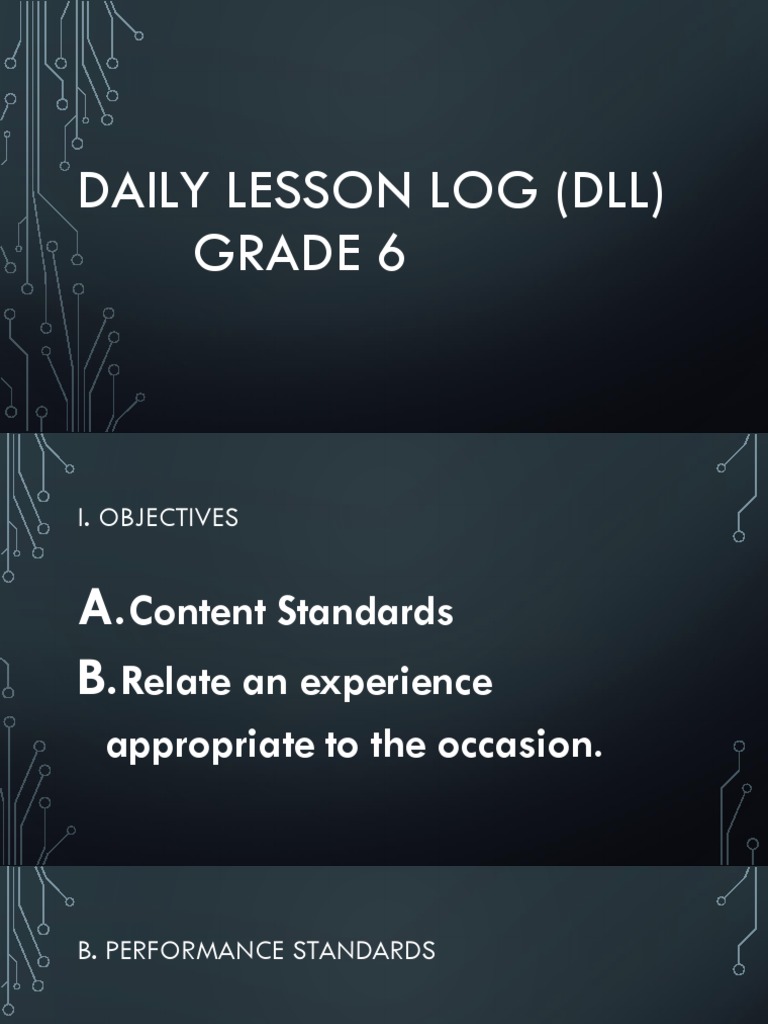 Daily Lesson Log (DLL) Grade 6 | PDF | Idiom | Languages