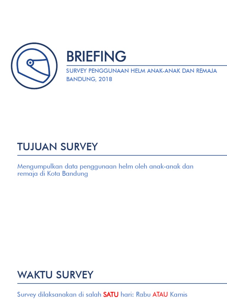 Survey Penggunaan Helm Anak di Bandung | PDF