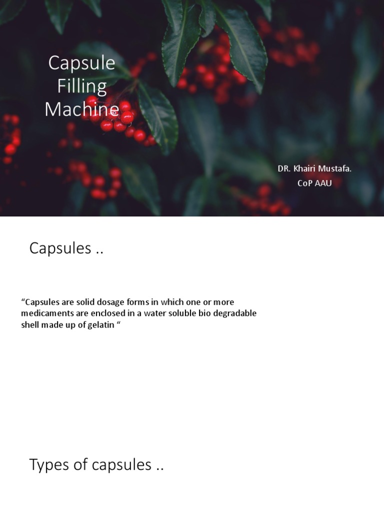 Capsule Filling Machine | PDF | Mechanical Engineering | Nature