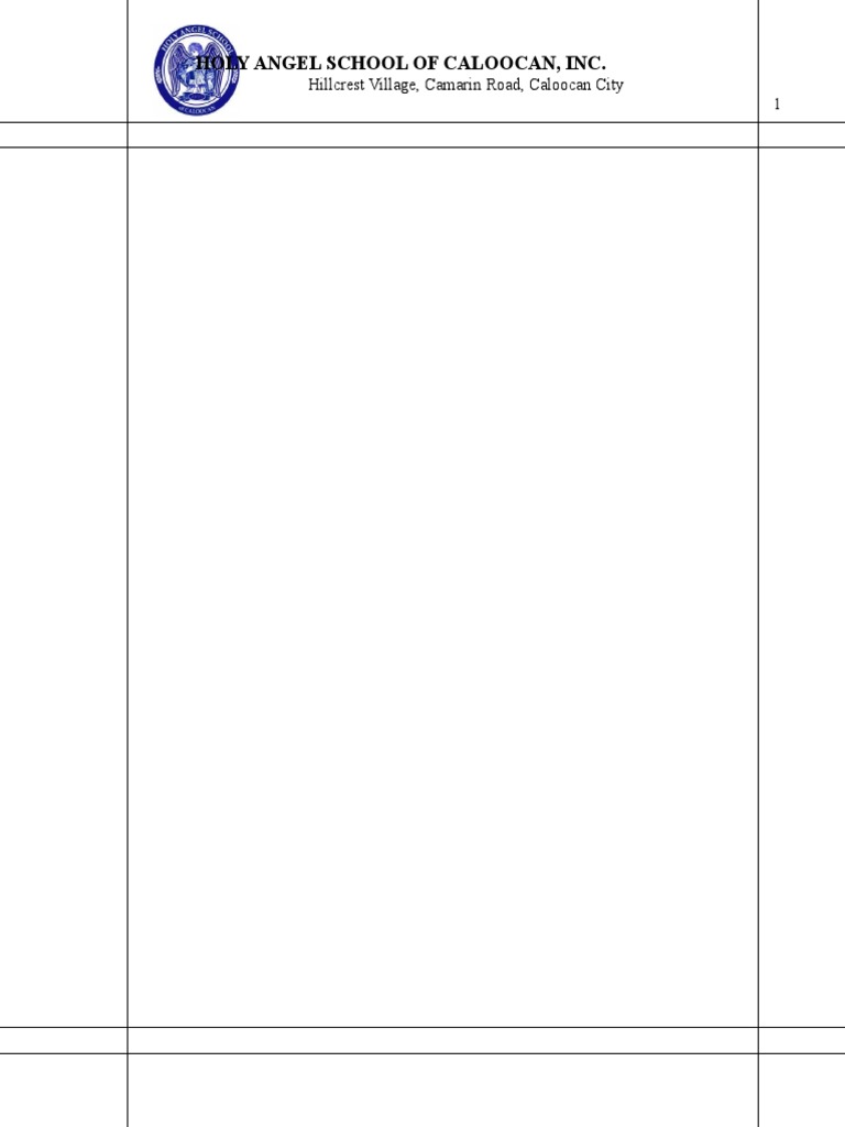 Holy Angel School Info Sheet | PDF