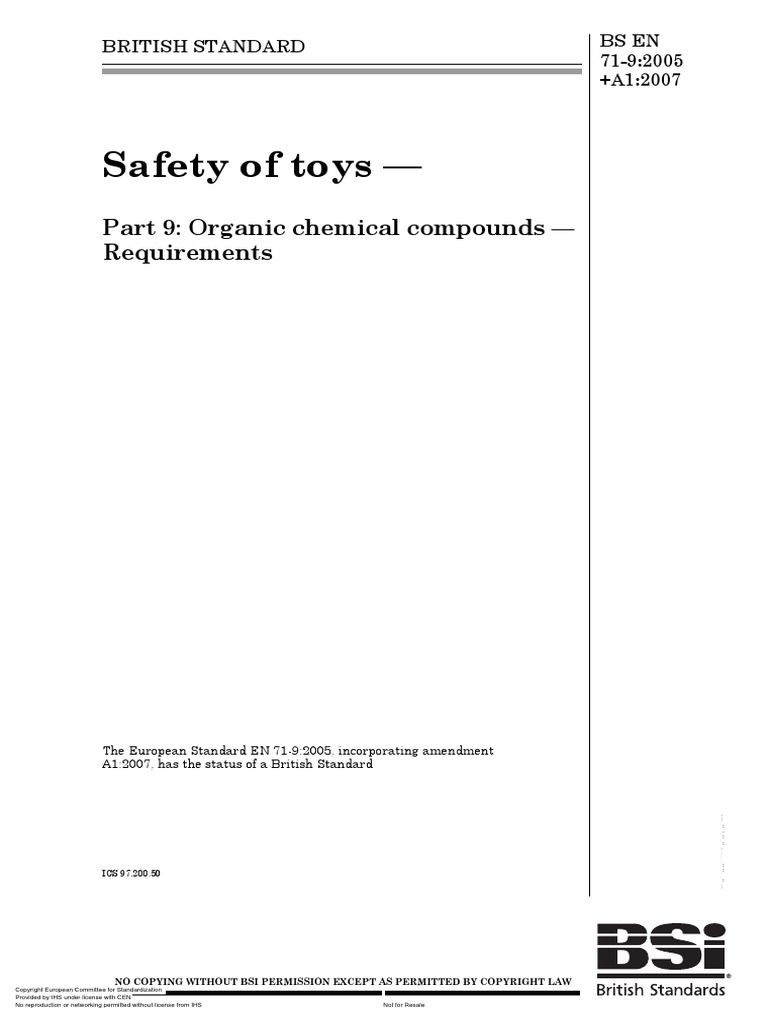 BS en 00071-9-2005 + A1-2007 PDF | PDF | Toxicity | European Union