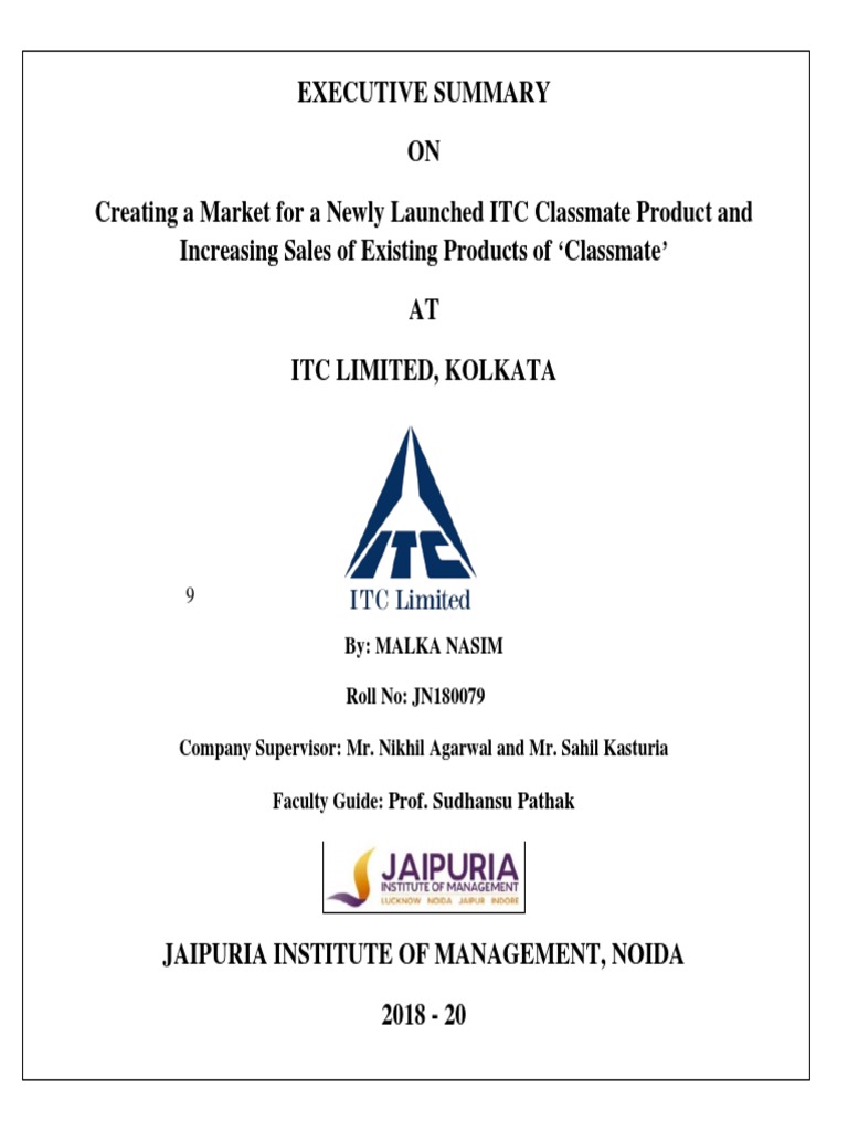 Executive Summary of Itc | PDF | Sales | Brand