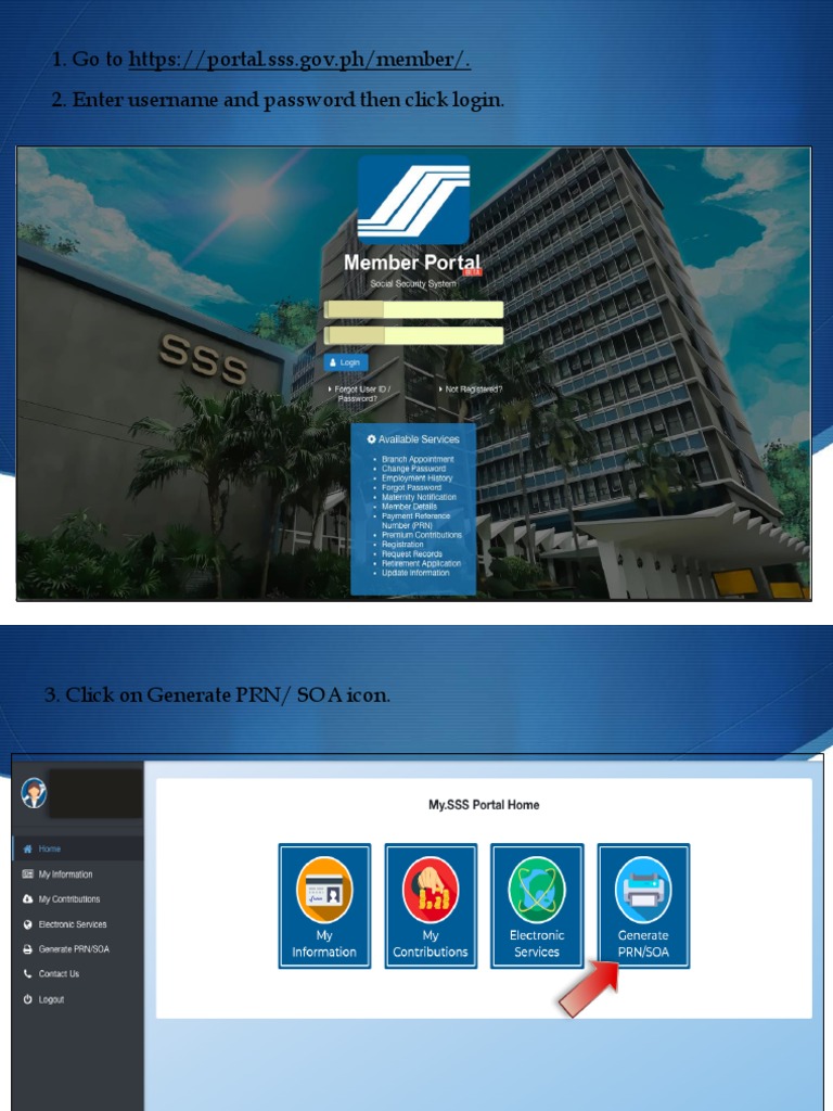 Go To Https://portal - Sss.gov - Ph/member/. 2. Enter Username and ...