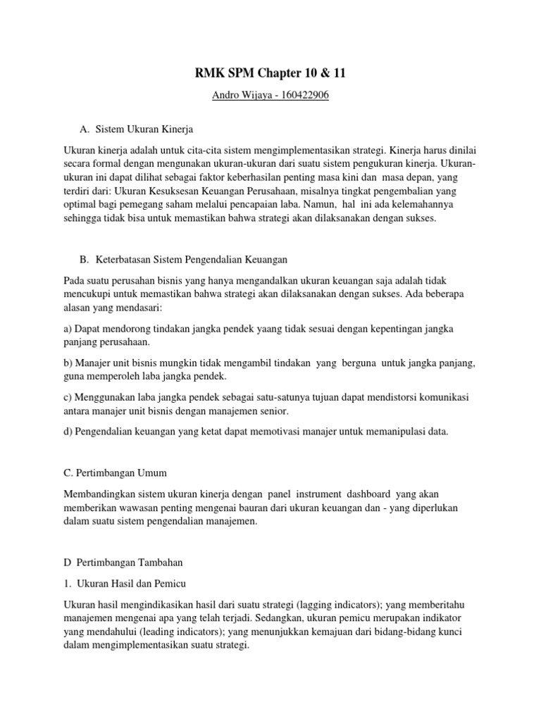 RMK SPM Chapter 10-11 | PDF