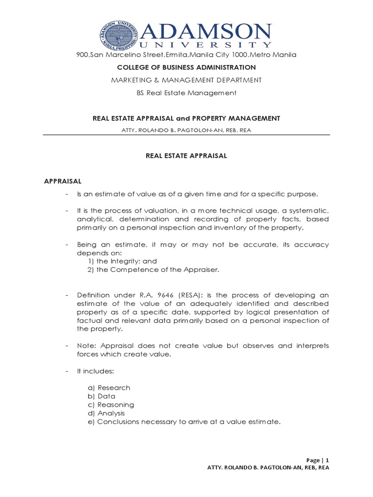 Real Estate Appraisal Notes | PDF | Real Estate Appraisal | Leasehold ...