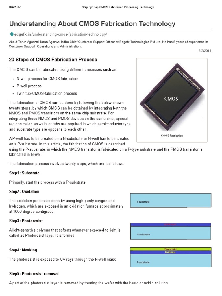 Understanding About CMOS Fabrication Technology | PDF | Cmos ...