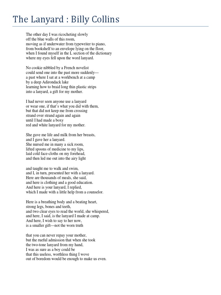 Lanyard | PDF | Poetry