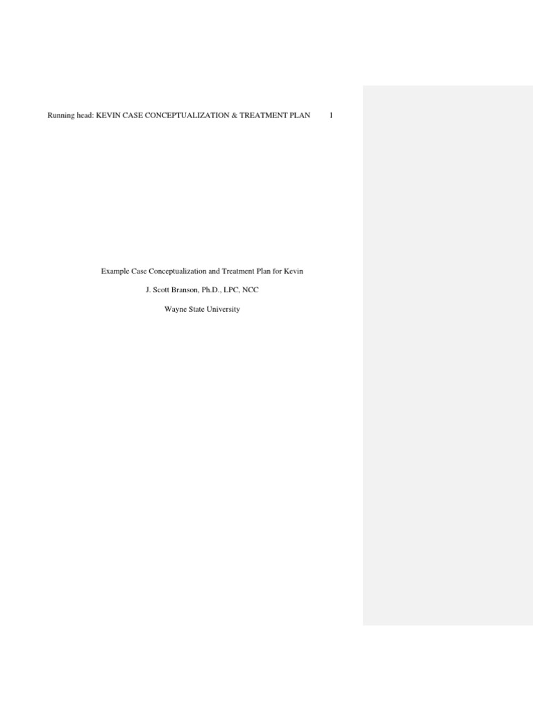 Case Conceptualization and Treatment Plan for Alcohol Use Disorder ...