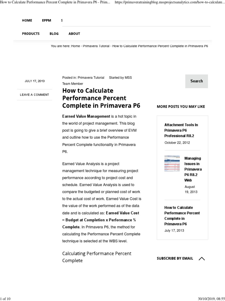P6 Set Up Performance % | PDF | Computing | Software
