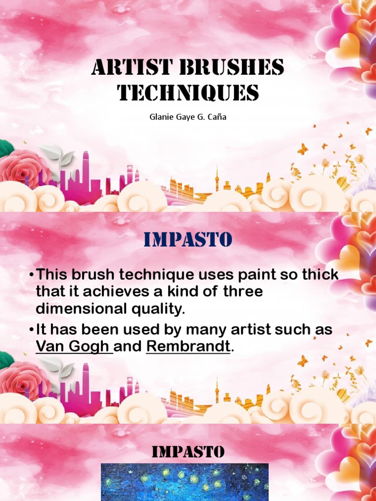 Artist Brush Techniques Guide | PDF