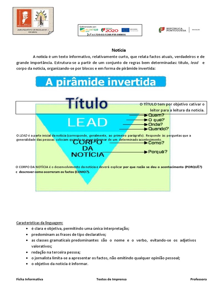 Estrutura da Notícia e Reportagem | PDF | Jornalismo | Comunicação