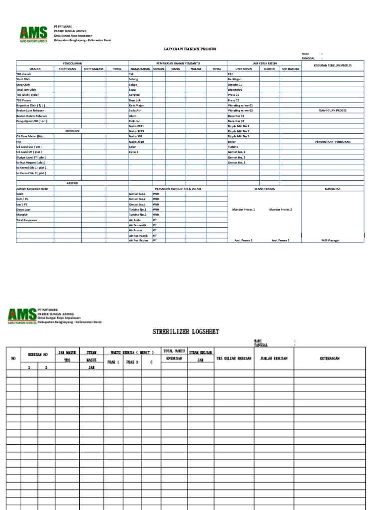 Logssheet Proses Psa | PDF | Gases | Mechanical Engineering