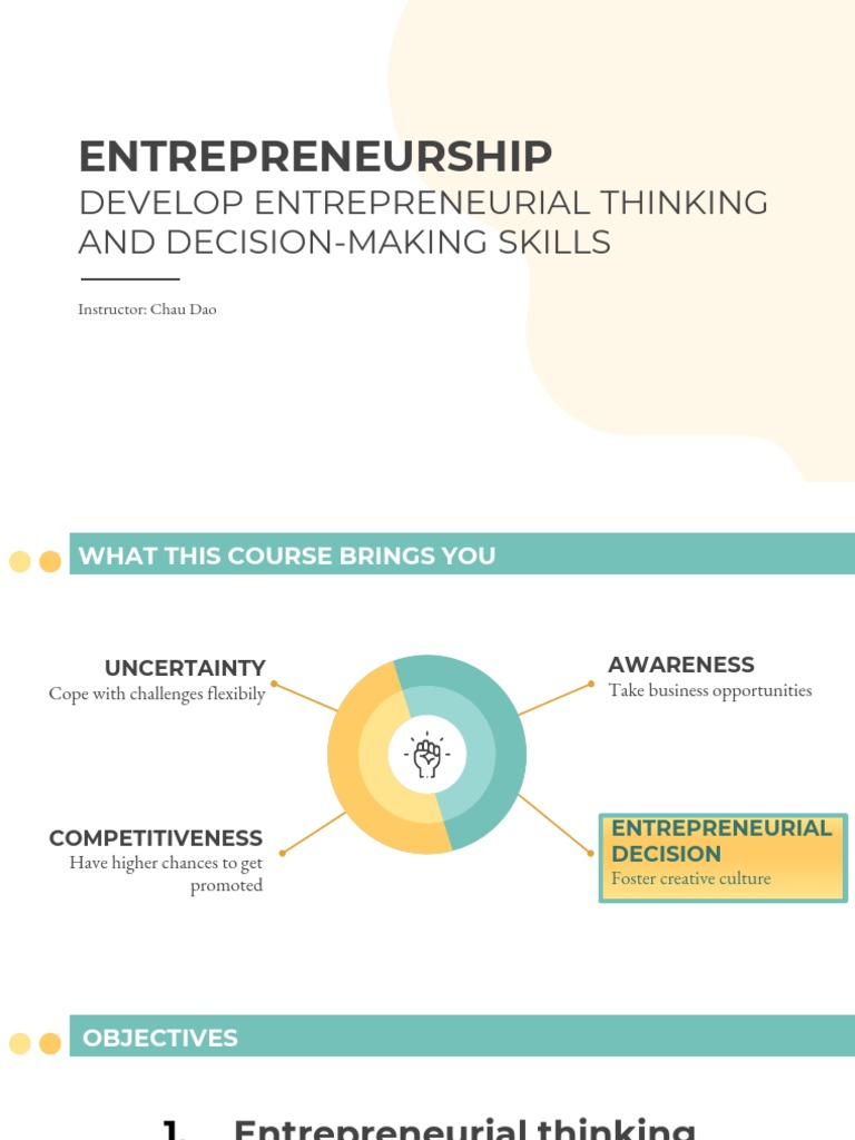 2 - Entrepreneurial Thinking and Decision Making Process | PDF ...