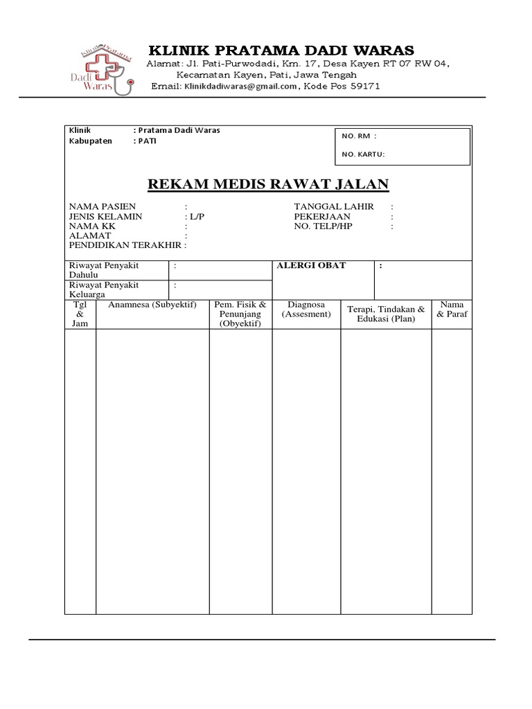 Form Rawat Jalan Dan Surat Rujukan | PDF