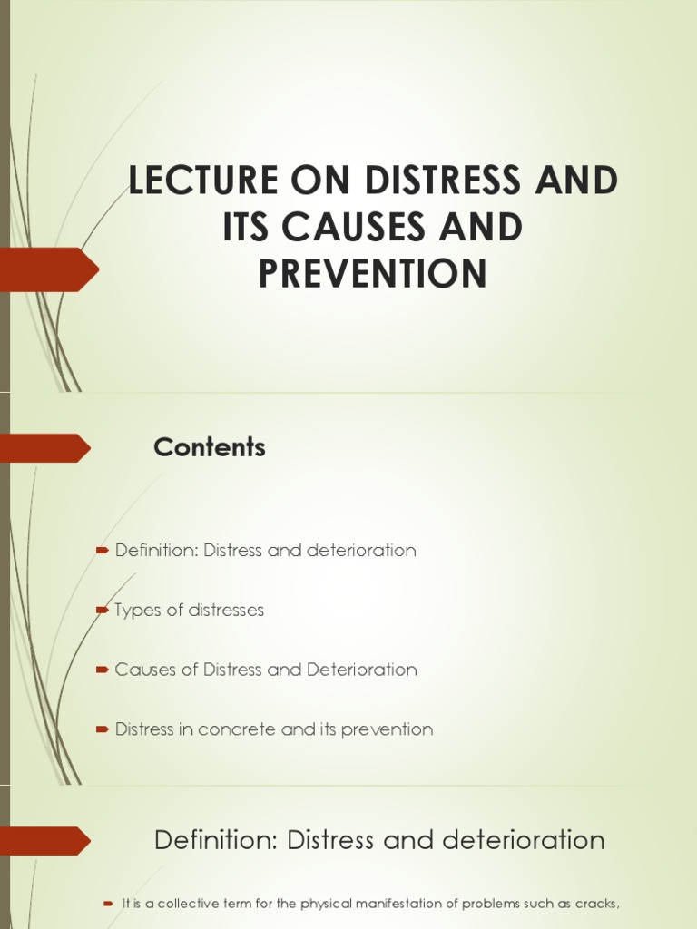 Distress and Its Causes | PDF | Corrosion | Concrete