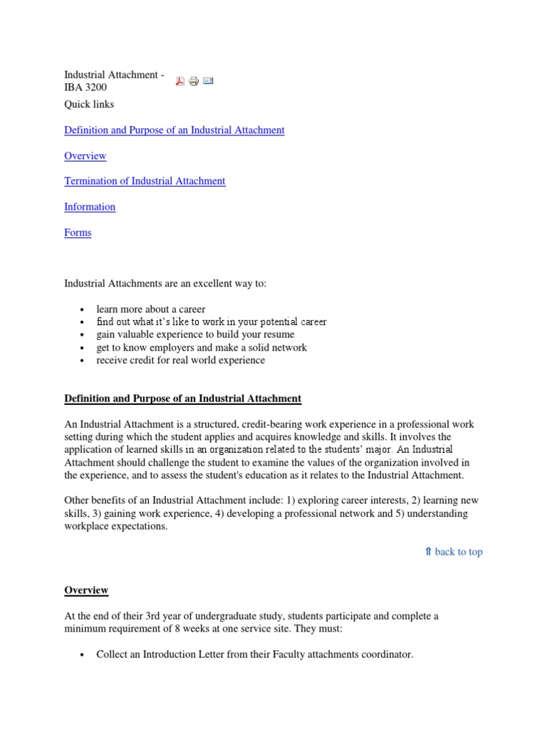 Understanding Industrial Attachment | PDF | Internship | Job Hunting