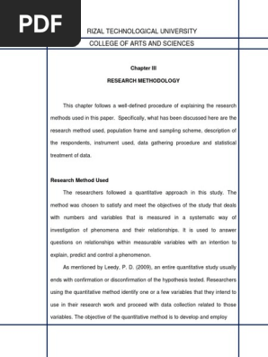 Example Of Methodology Paper