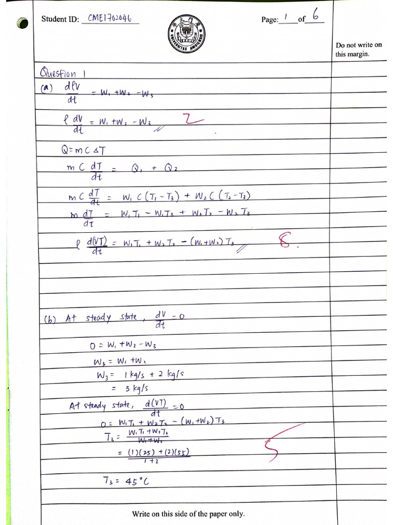 Process Control Midterm Answers | PDF