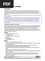 Running Head: Food Test Lab Report 1 | PDF | Chemistry | Physical Sciences