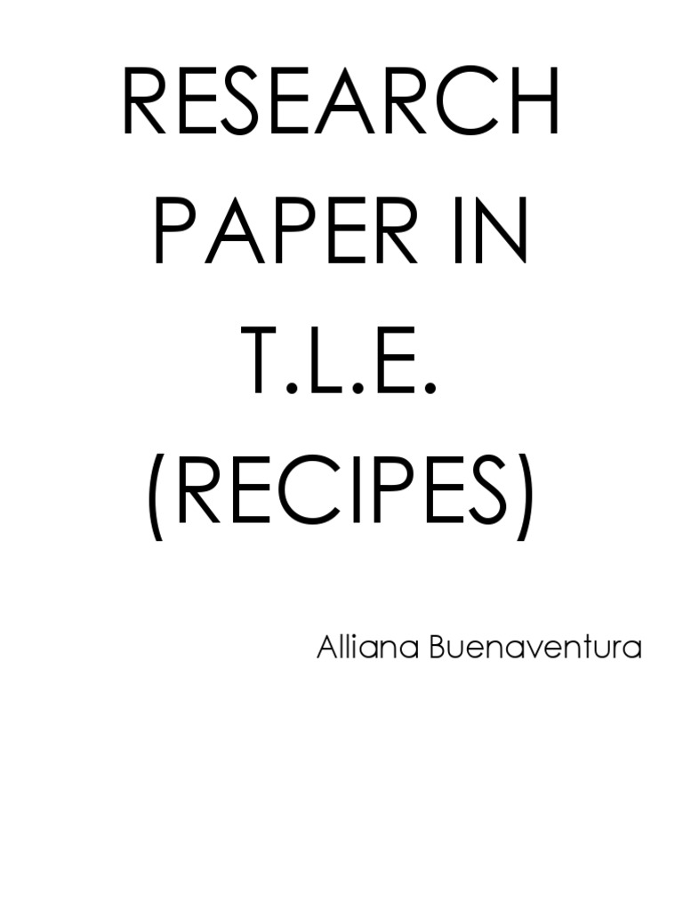Research Paper in Tle | PDF
