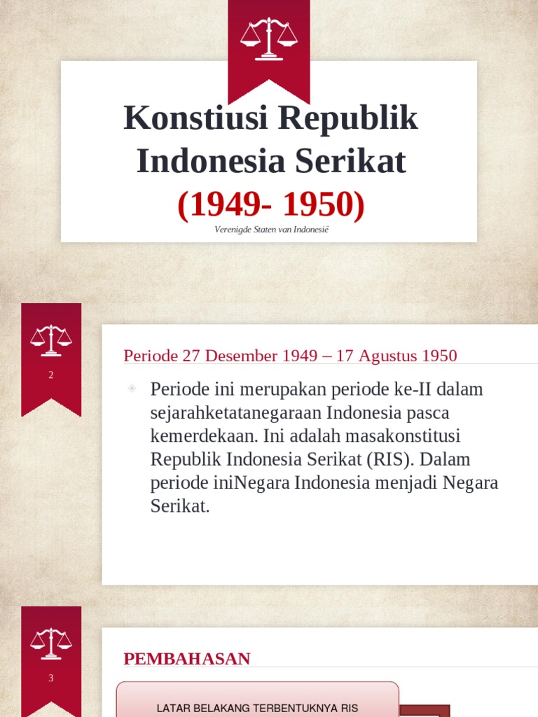Sejarah Konstitusi RIS 1949-1950 | PDF